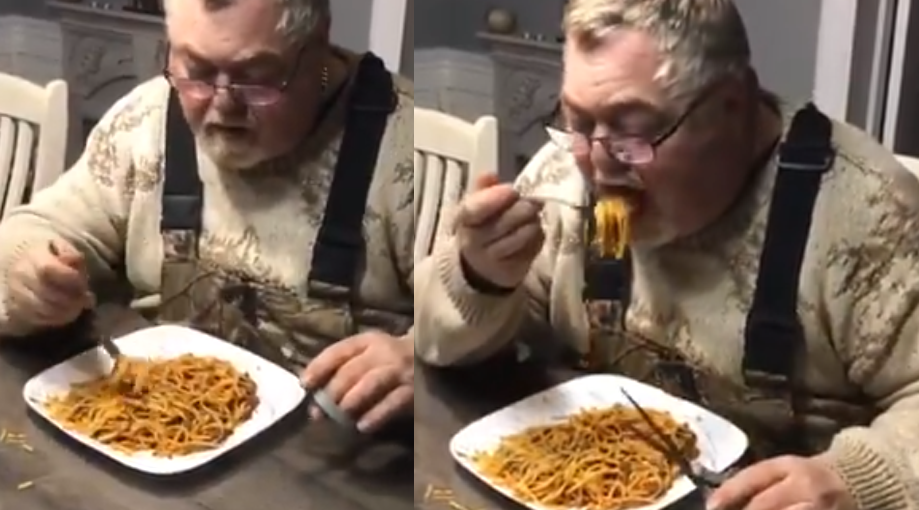 Man Comes Up With Ingenious Way To Eat Spaghetti With The Least Amount ...