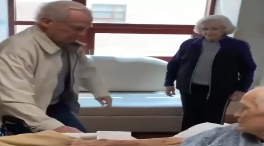 92-Year-Old Older Brother Saying Last Goodbye To His Little Brother